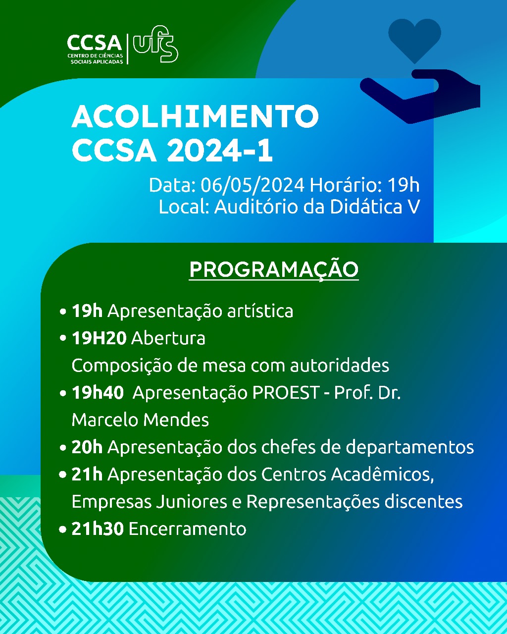 Portal UFS - Acolhimento aos calouros CCSA